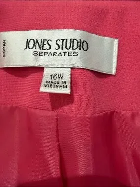 Jones Studio | Jackets & Coats | Jones Studio Pink Collarless Jacket ...